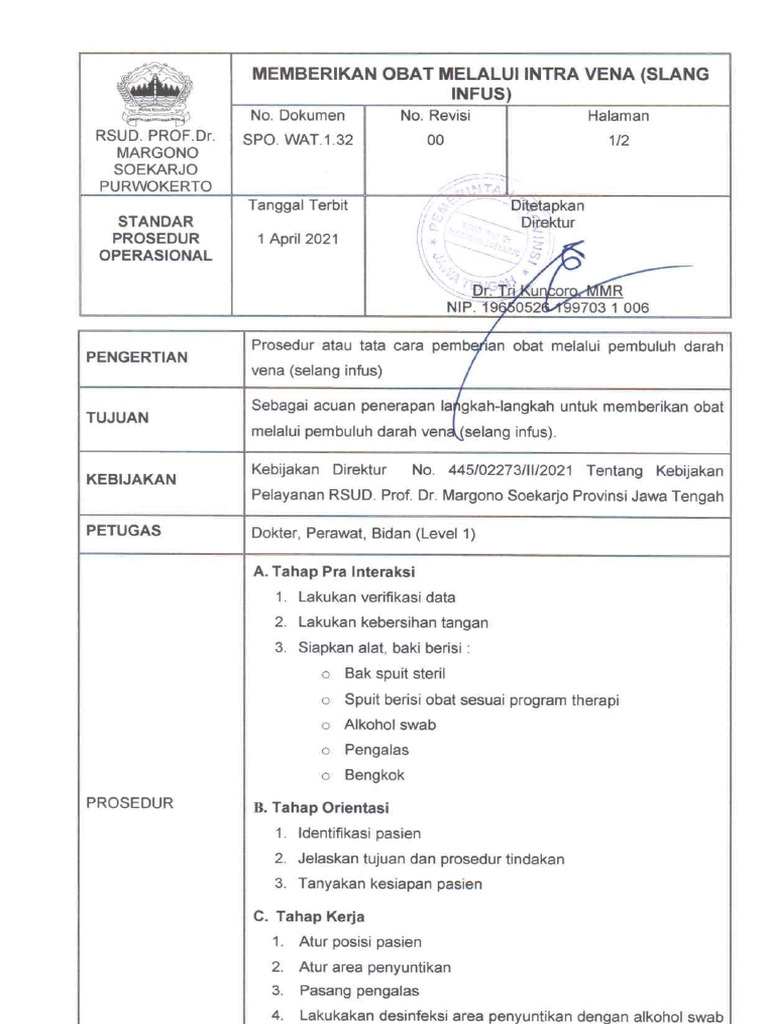Pemberian Obat IV | PDF