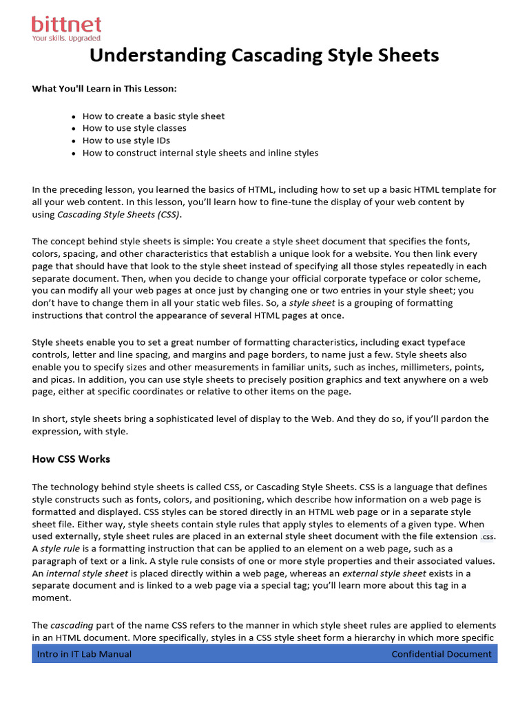 Curs 10 - CSS | PDF | Html Element | Html