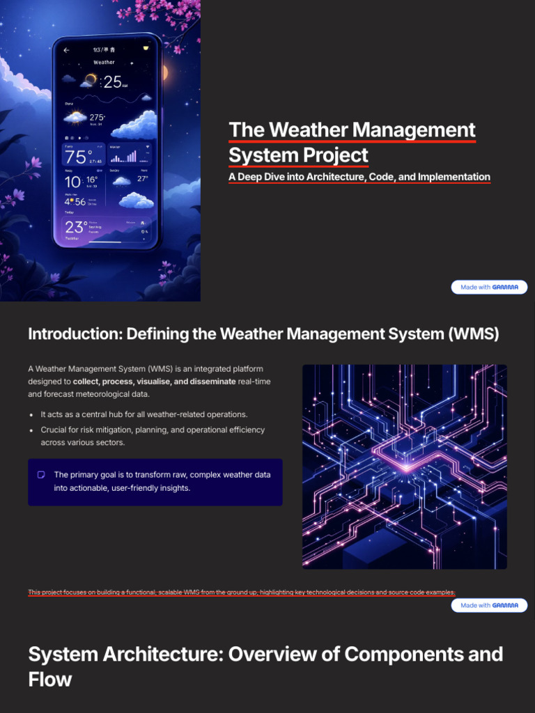 The Weather Management System Project | PDF | Databases | Cache (Computing)