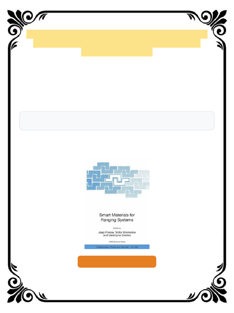 Smart Materials for Ranging Systems NATO Science Series II Mathematics ...