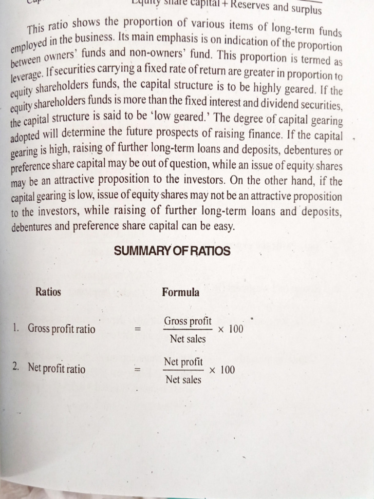 Unit-5 Formulas Only - Accounts | PDF