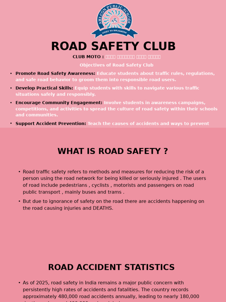 Road Safety Club | PDF | Road Traffic Safety | Traffic Collision