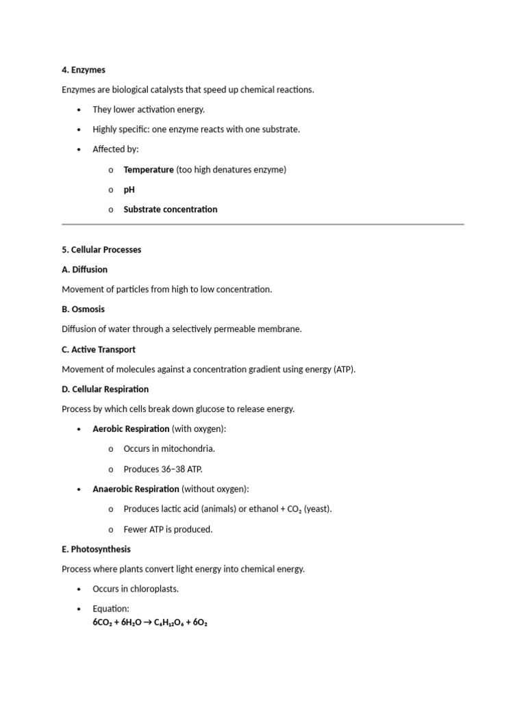 Biology Class Notes 2 | PDF