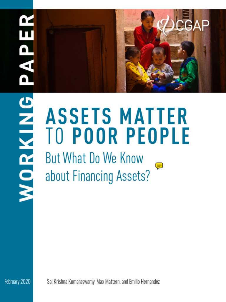 (2020, CGAP) Assets Matter To Poor People | PDF | Self Efficacy | Poverty