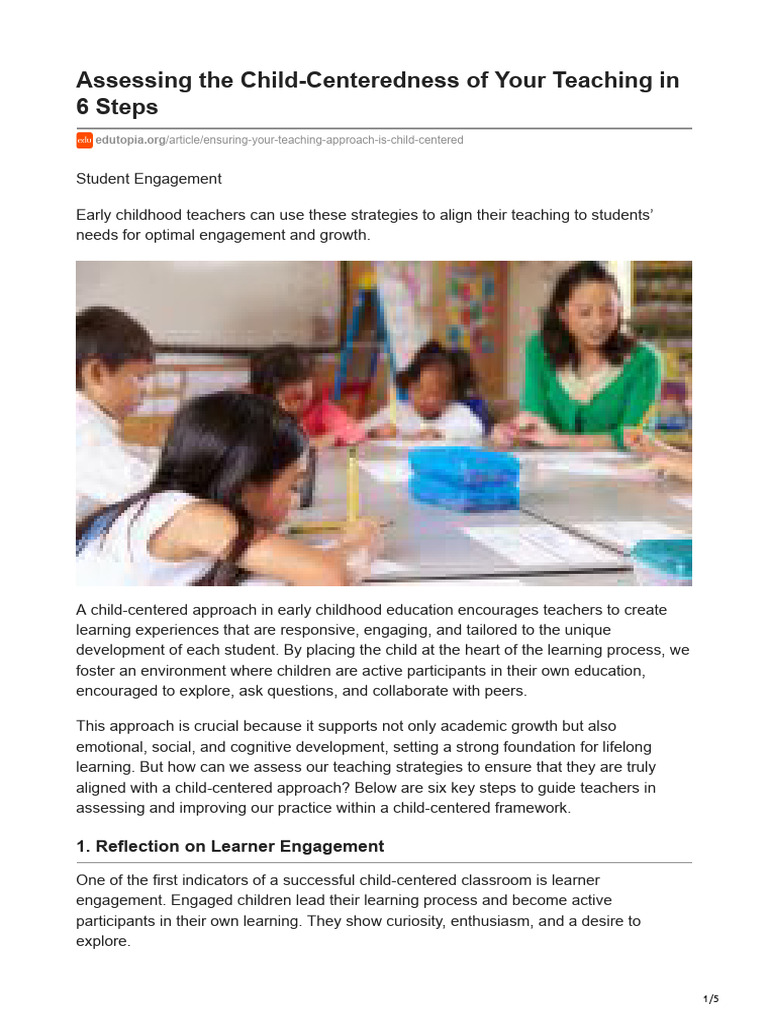 Assessing The Child-Centeredness of Your Teaching in 6 Steps | PDF ...
