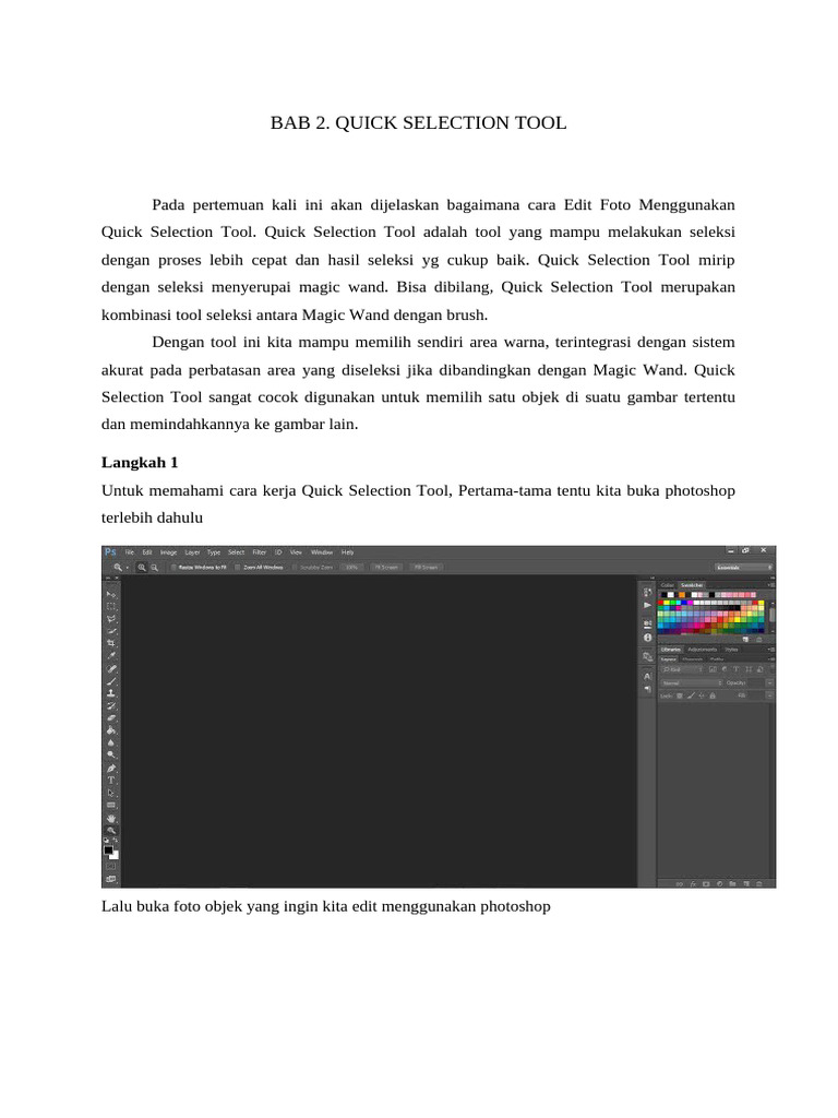 Pertemuan 2 - Quick Selection Tool | PDF