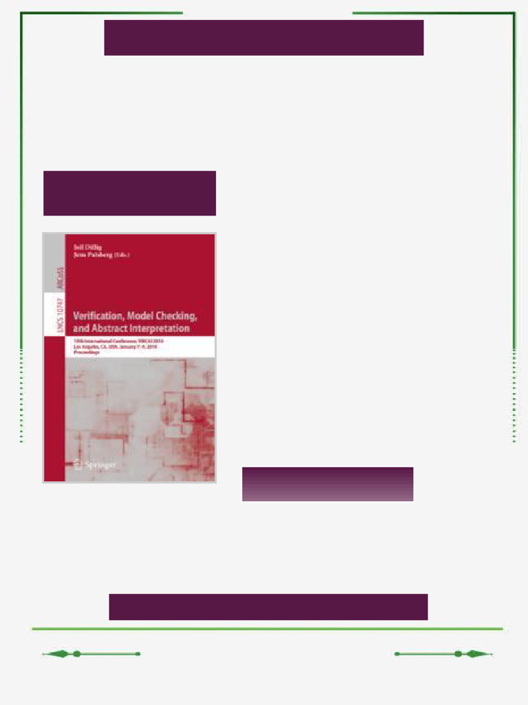 Verification Model Checking and Abstract Interpretation 19th International Conference VMCAI 2018 ...