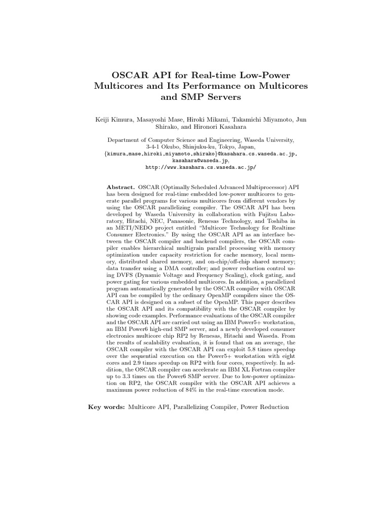 091008kimuralcpc | PDF | Parallel Computing | Multi Core Processor