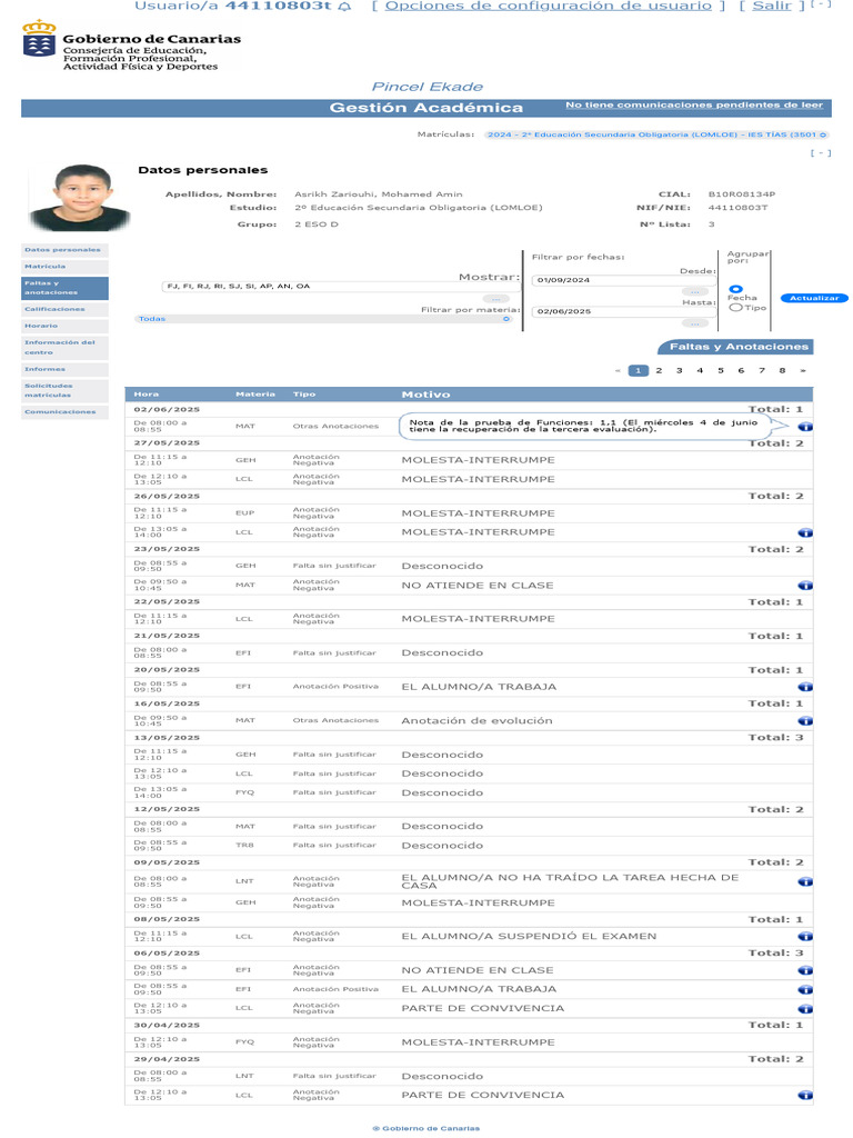 Consulta de Datos Académicos 2 | PDF