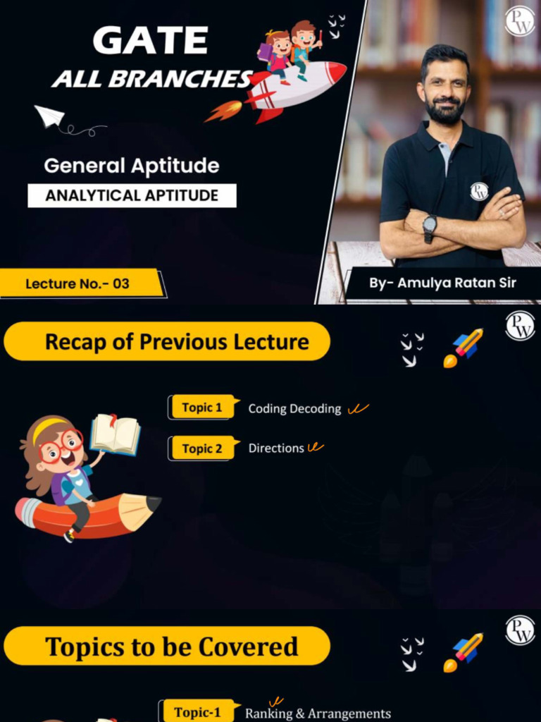 Analytical Aptitude 03 Class Notes | PDF
