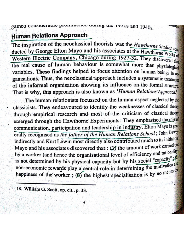 Human Relations Approach | PDF