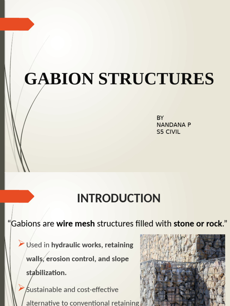 Gabion Structures Seminar | PDF | Civil Engineering