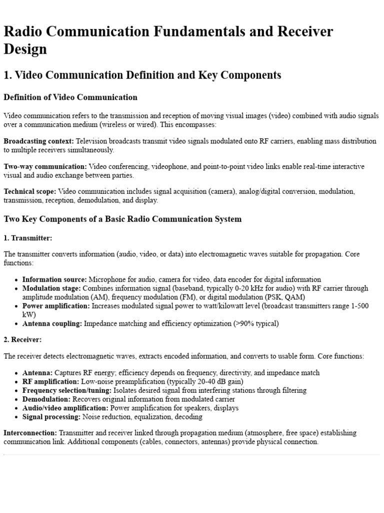 Radio Communication Basics and Design | PDF | Frequency Modulation ...