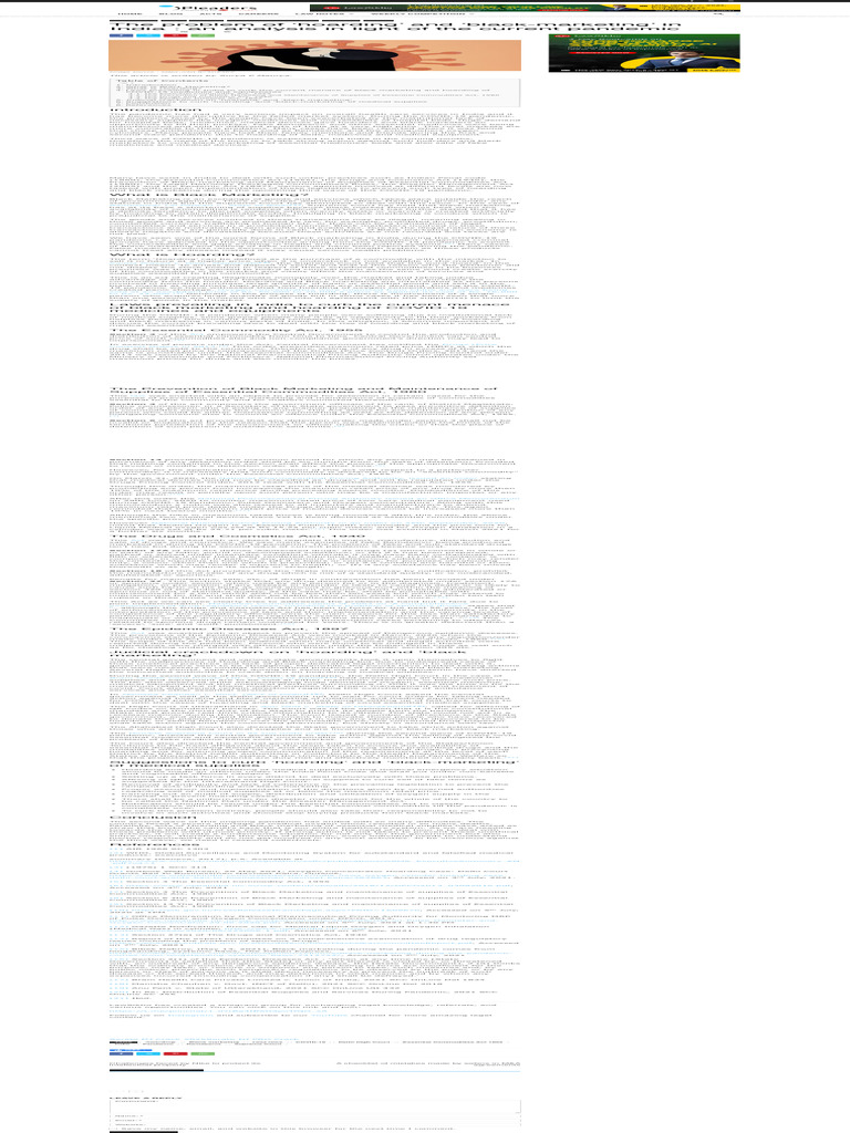 The Problem of 'Hoarding' and 'Black-marketing' in India : An Analysis ...