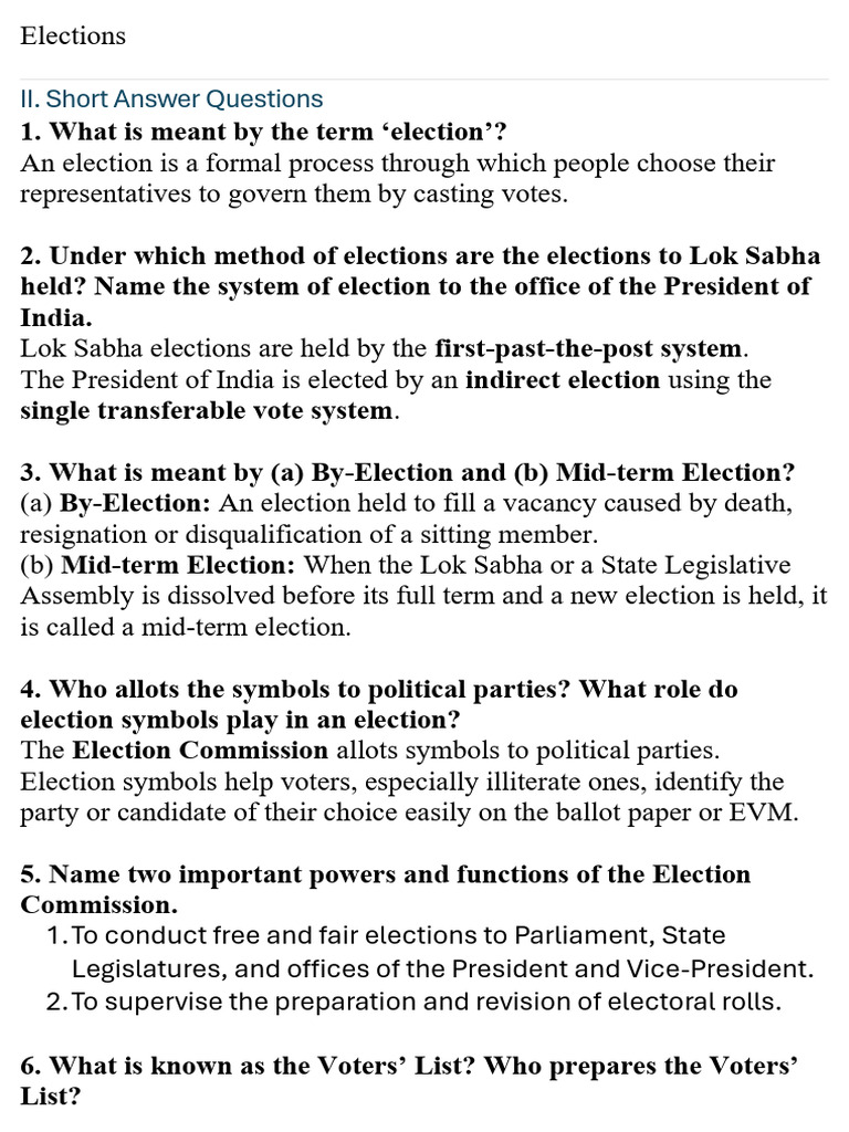 Elections | PDF | Elections | Government