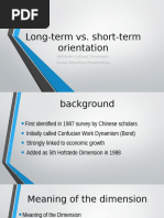 Long-Term vs Short-Term Orientation | PDF | Behavioural Sciences ...