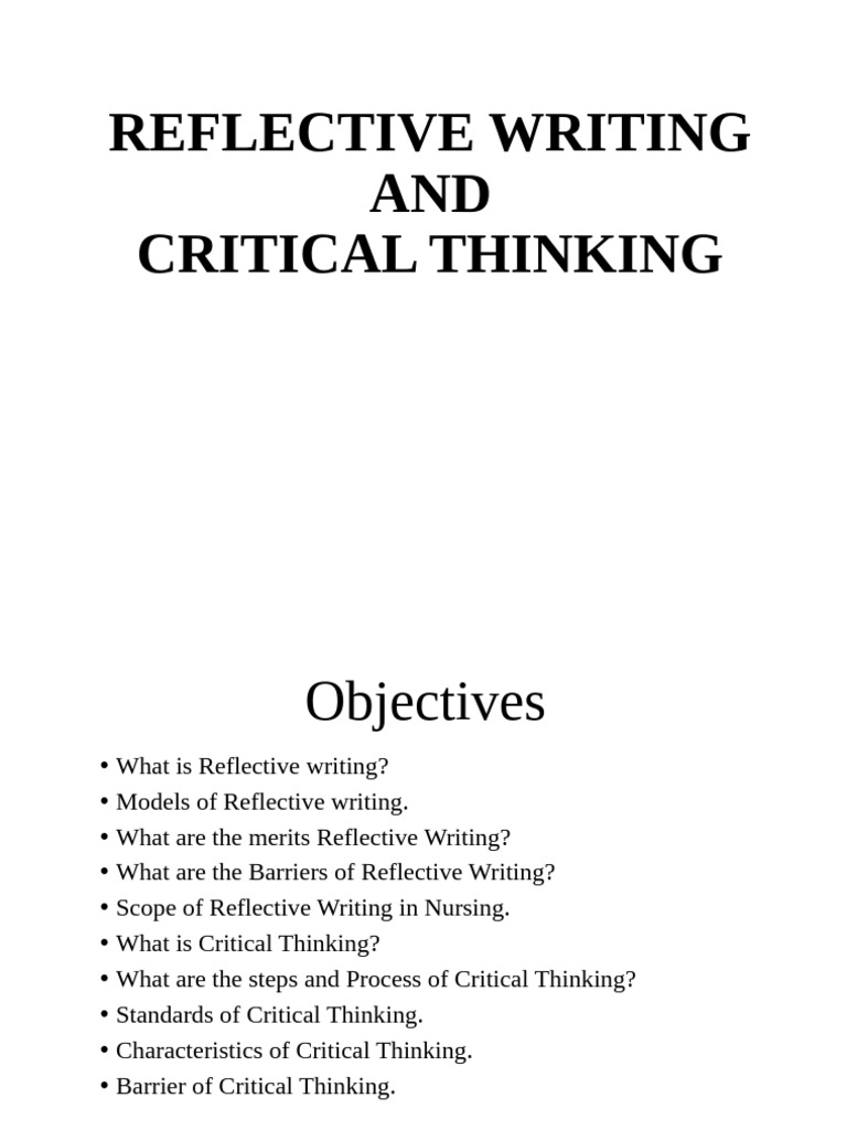 Unit 1 Reflective Writing | PDF | Critical Thinking | Thought