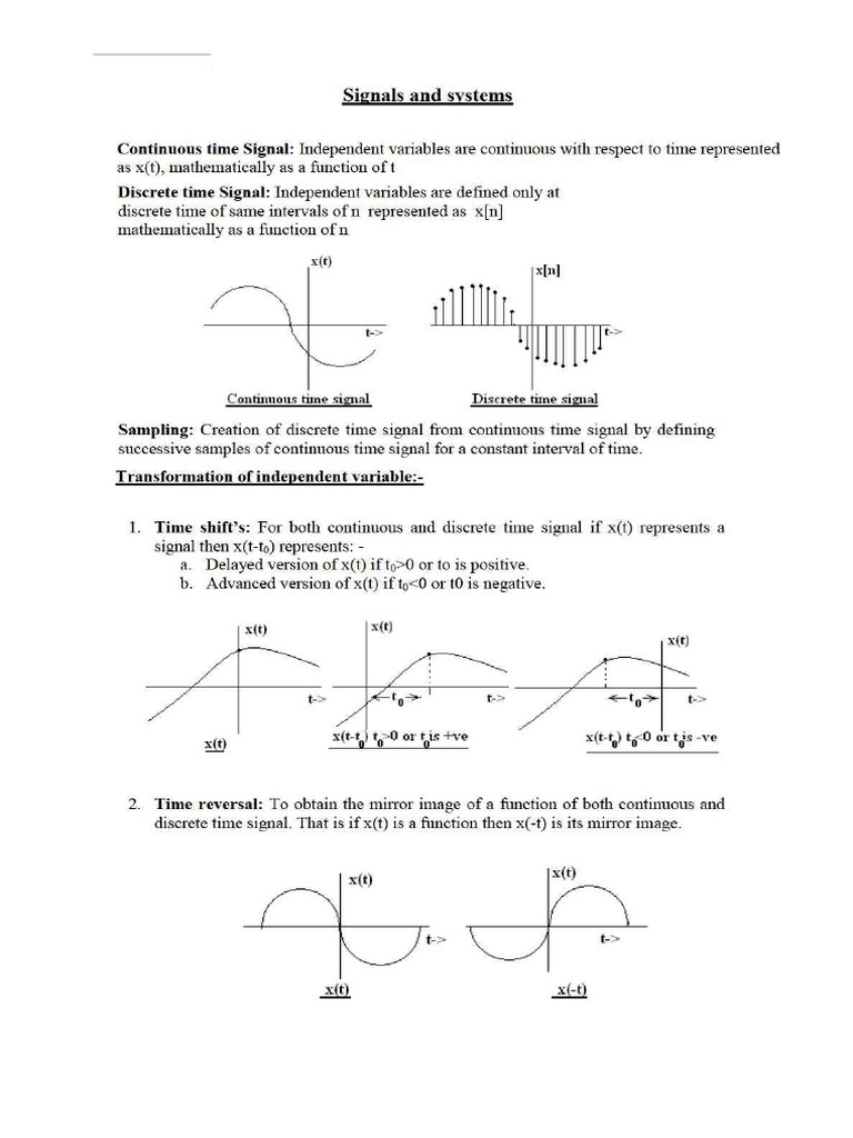 Signal and Systems | PDF