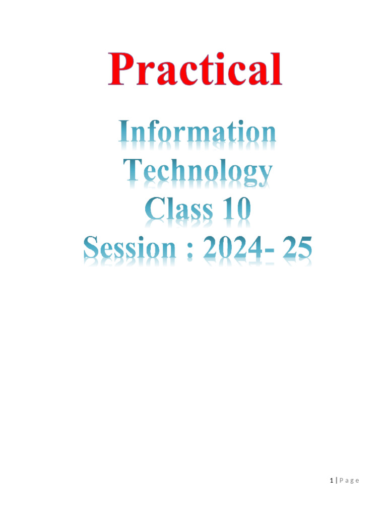 IT Practical Certificate Assignments Guide | PDF | Spreadsheet | Worksheet