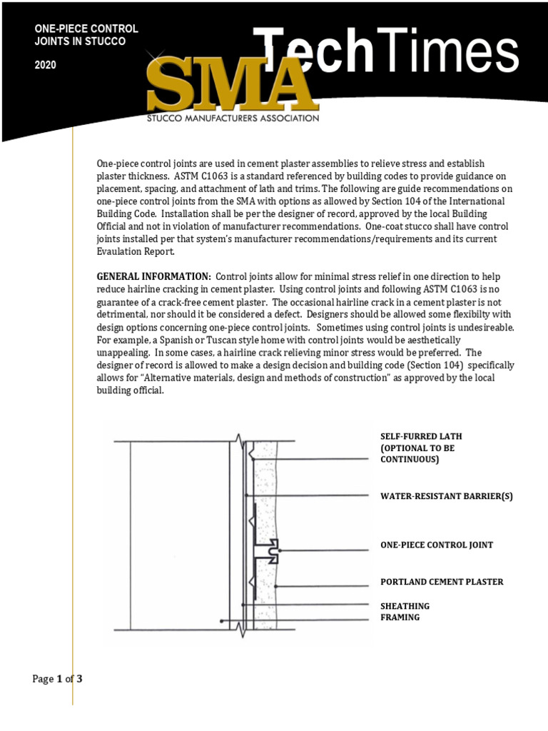 Control Joints For Stucco 1 | PDF | Plaster | Corrosion