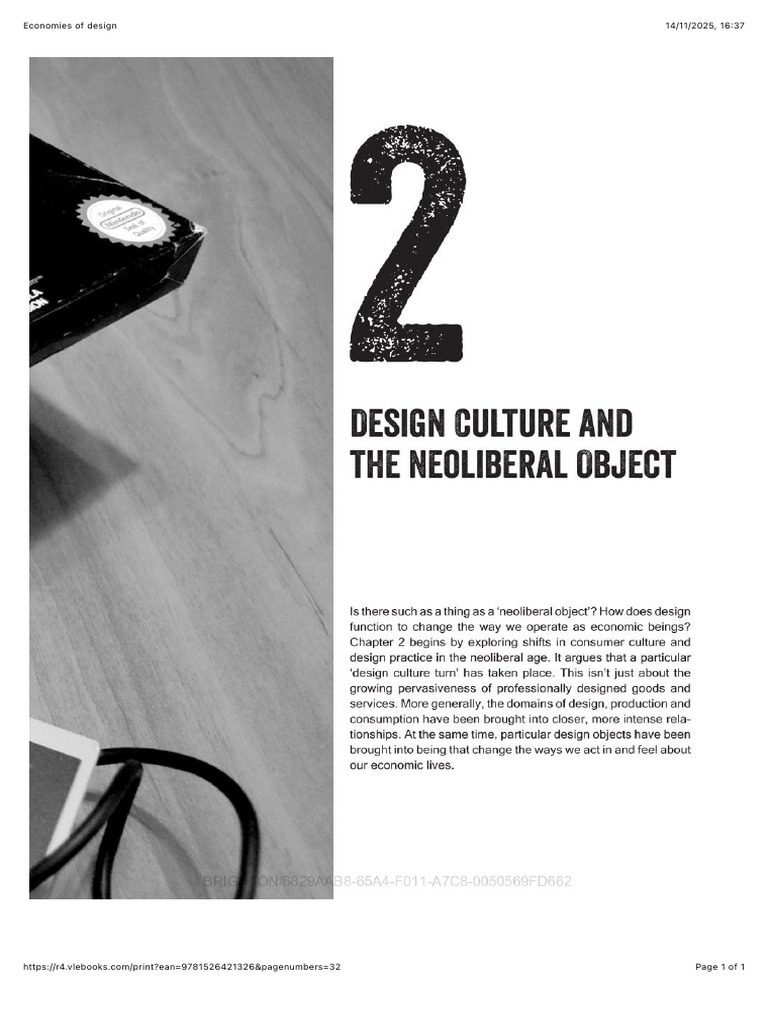 Design Culture and Neoliberalism | PDF