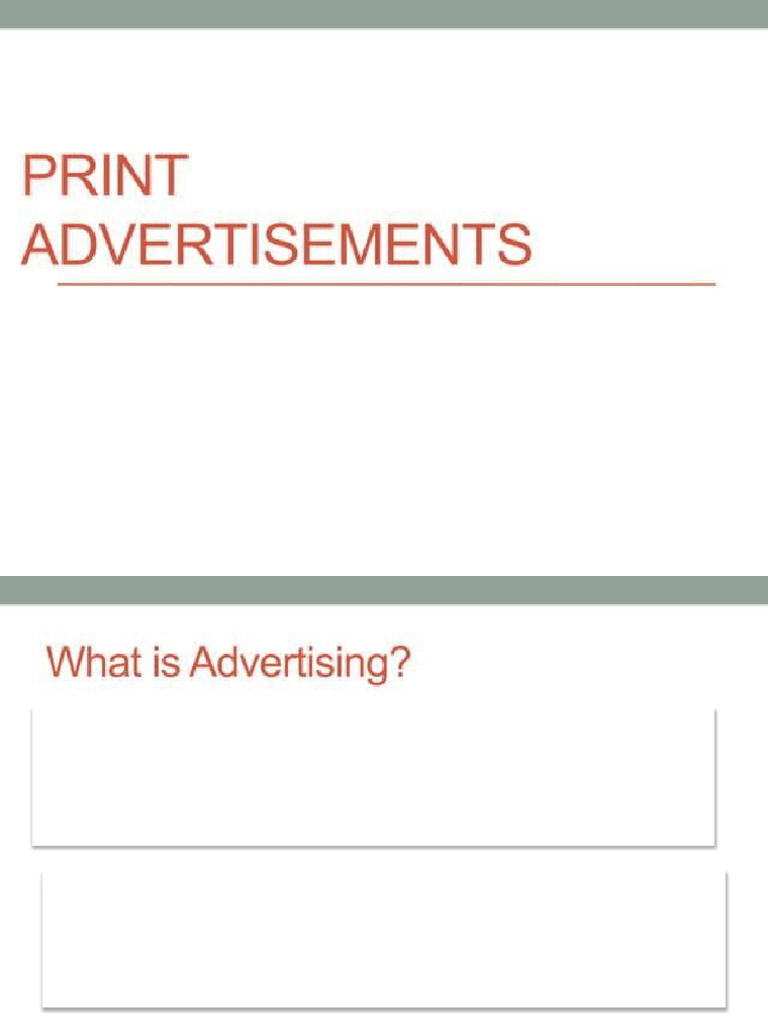 Print Advertisement | PDF