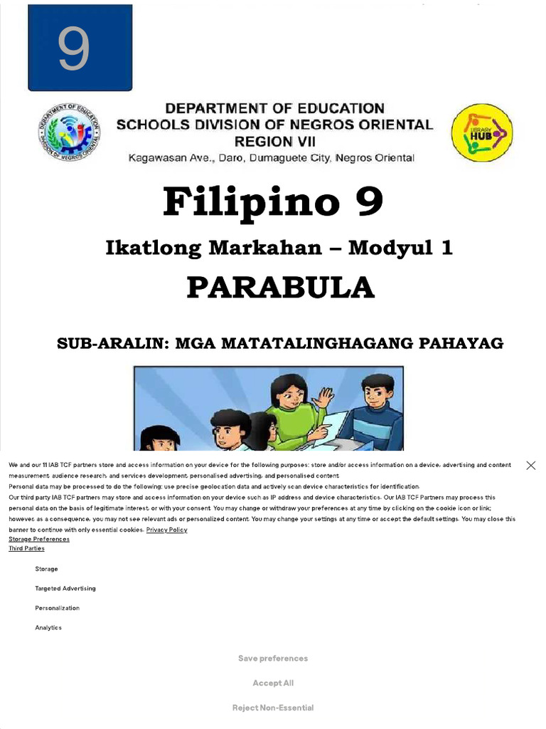 Q3 Filipino9 Module1 v2 | PDF
