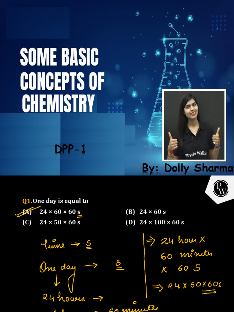 Some Basics Concepts of Chemistry_ DPP 01 Solution Notes | PDF