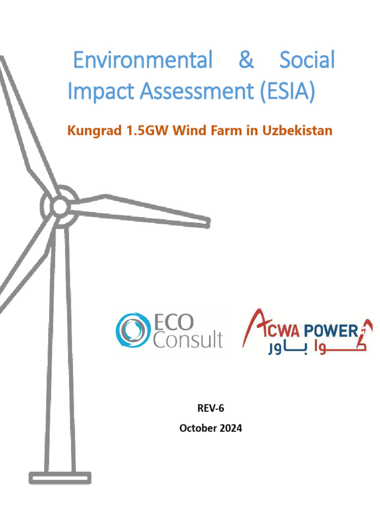 ESIA for Kungrad 1.5GW Wind Farm | PDF | Climate Change | Climate