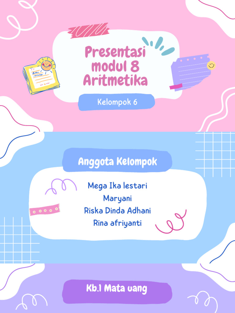 Warna Warni Pastel Kreatif Lucu Tugas Presentasi Kelompok .PDF 2 | PDF