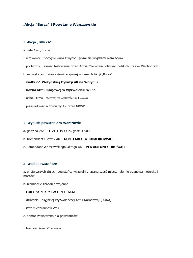 Akcja Burza | PDF