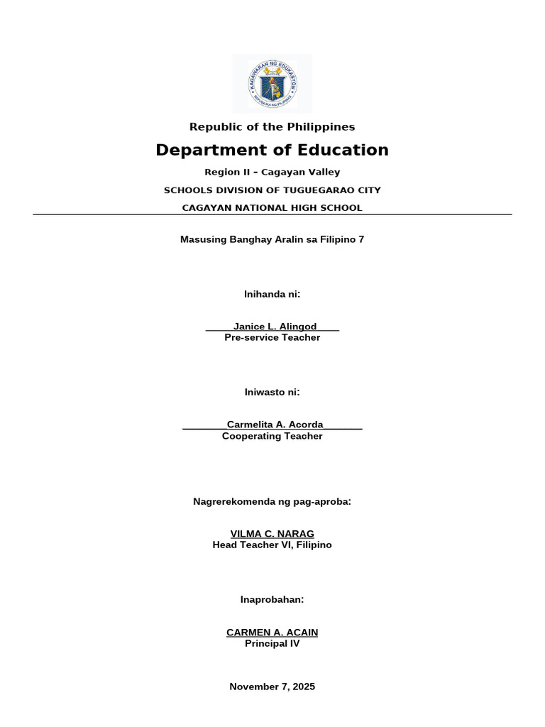 Grade 7 Lesson Plan | PDF