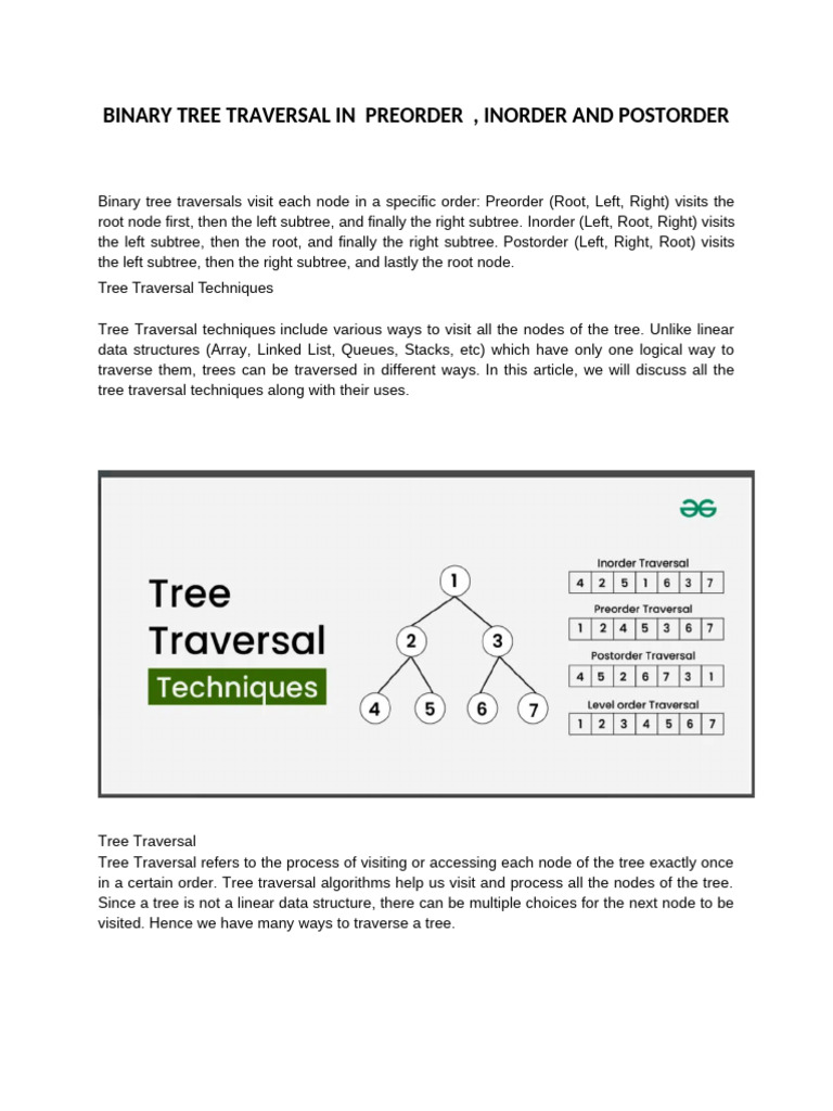 BINARY TREE TRAVERSAL AND MAXIMUM SUBARRAY PROBLEM | PDF | Computer Programming | Algorithms
