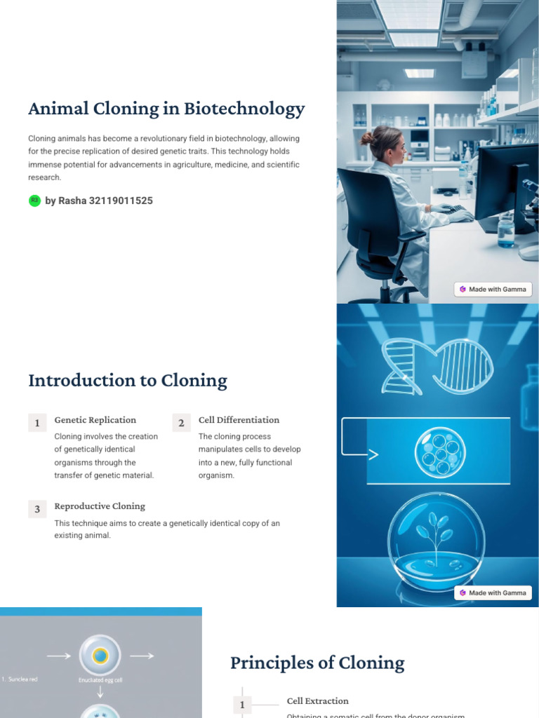 Animal Cloning: Biotechnology Insights | PDF | Cloning | Biotechnology