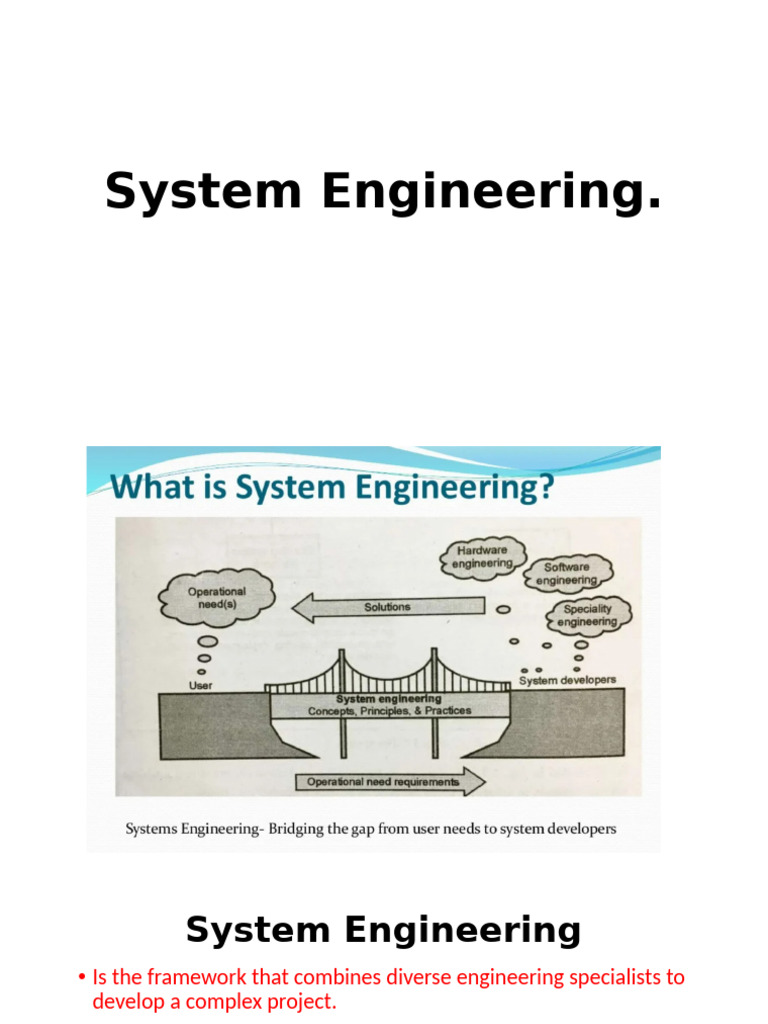 01-Introduction To System Engineering & System Engineering Life Cycle | PDF | Unified Modeling ...