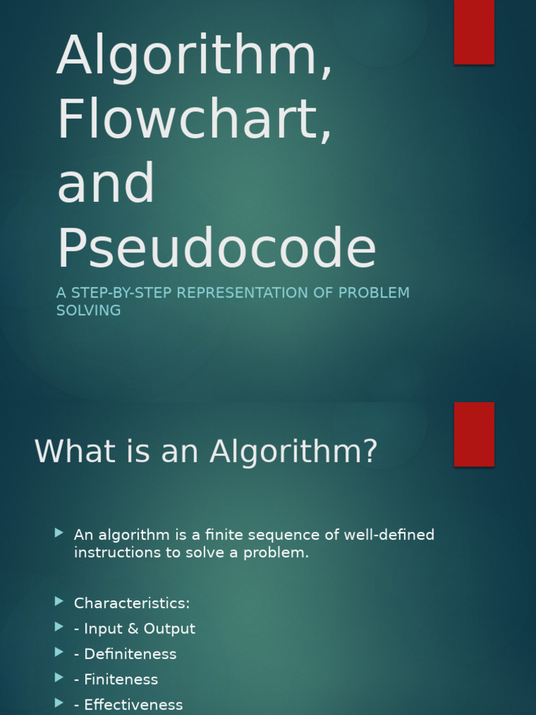 Algorithm Flowchart Pseudocode Presentation | PDF