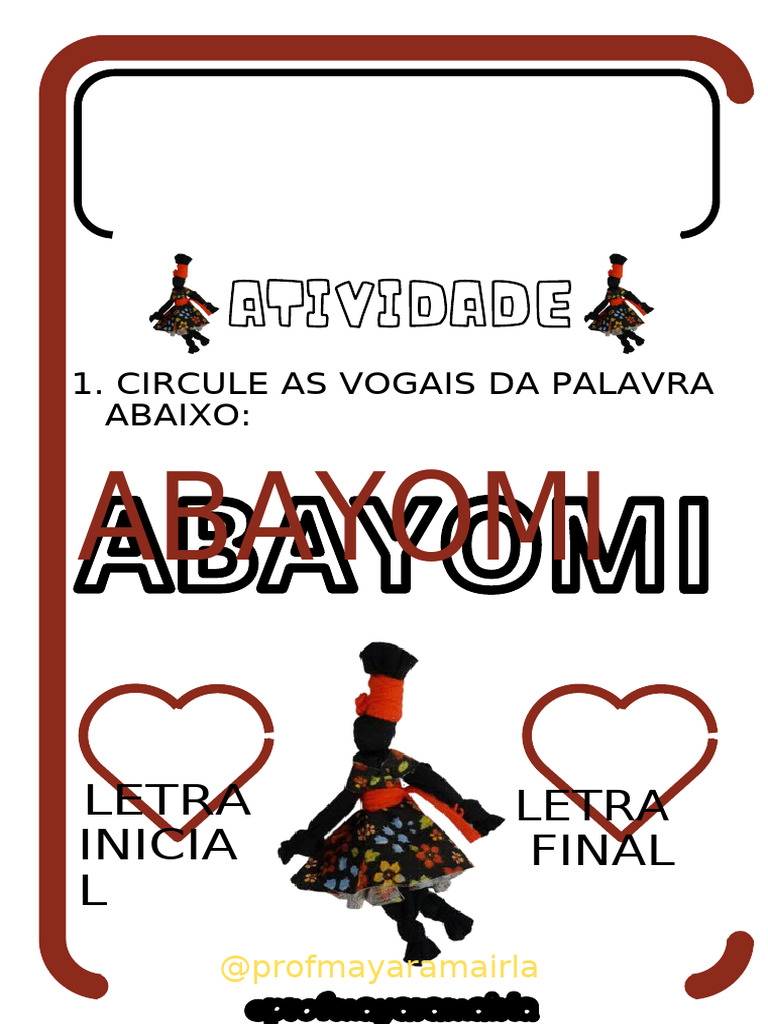 Atividades Sobre a Abayomi -Profmayaramairla | PDF