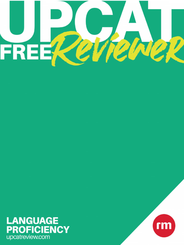 UPCAT Reviewer Review Masters Language Proficiency Ksxfg2d | PDF