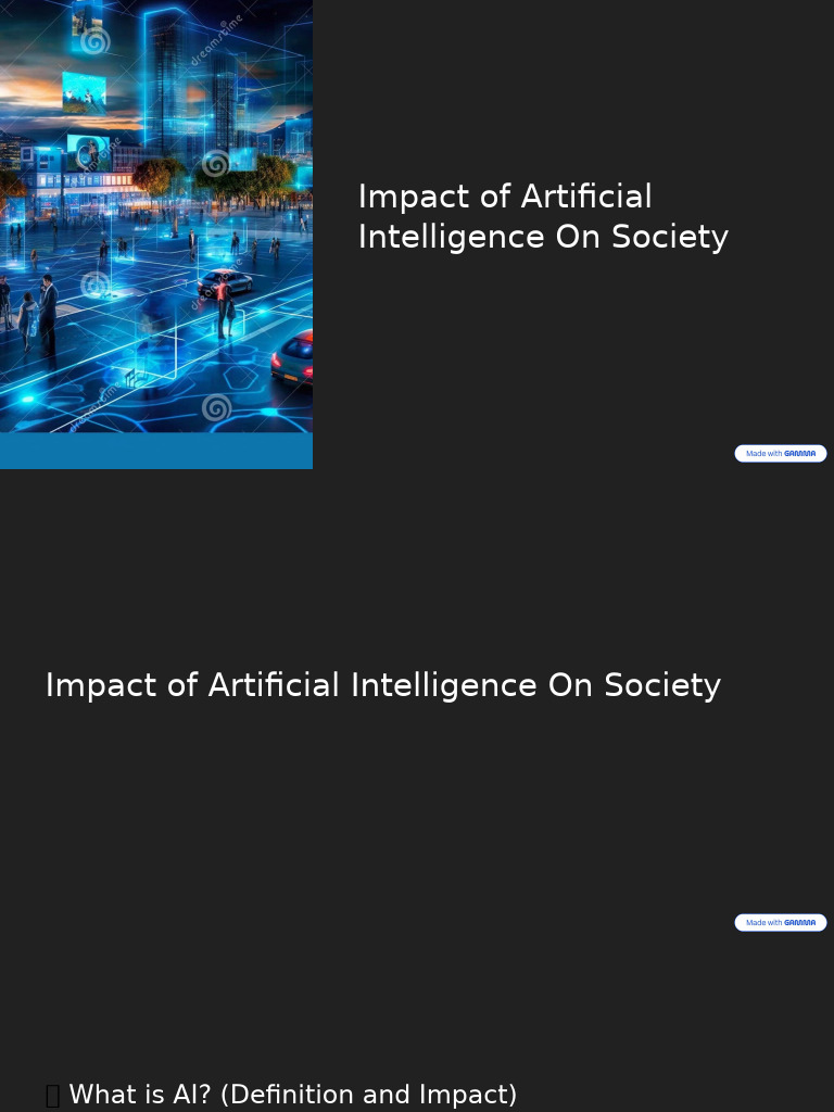 Impact of Artificial Intelligence On Society | PDF | Artificial Intelligence | Intelligence (AI ...