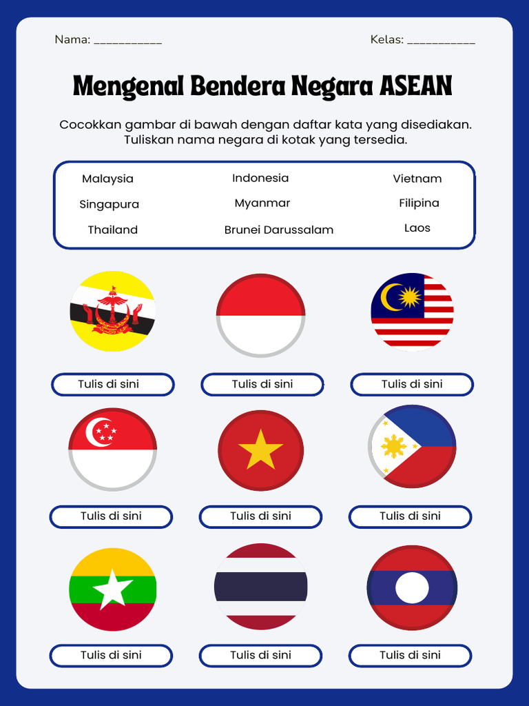 Bendera Negara ASEAN dan Identifikasinya | PDF