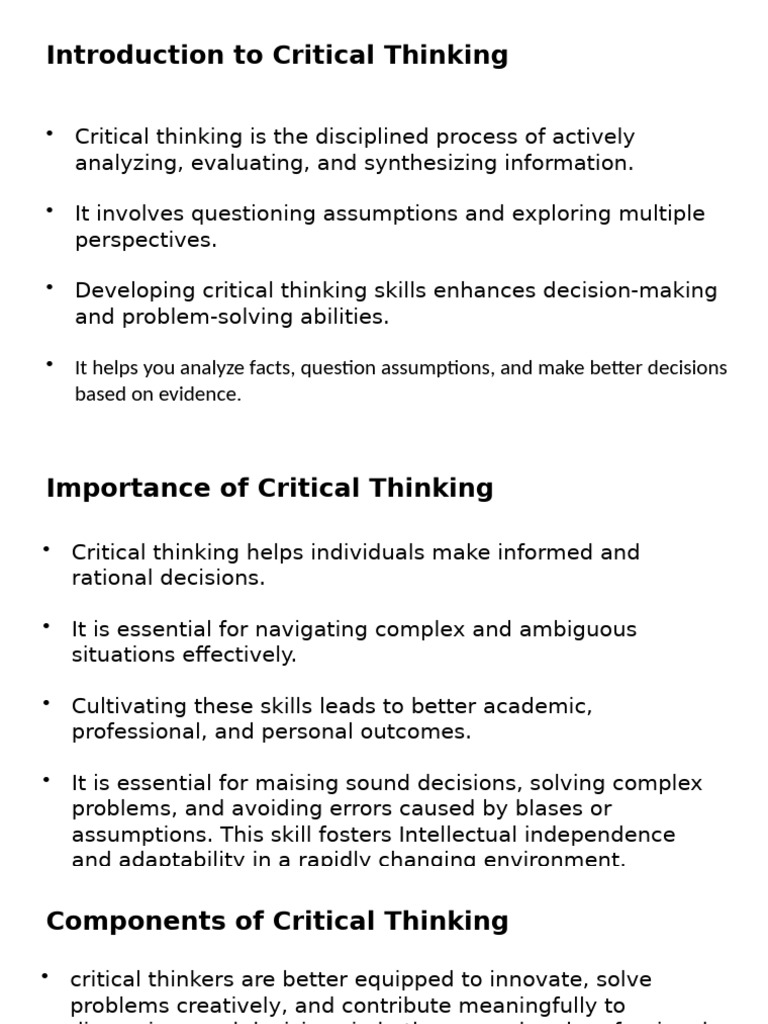 Essential Guide to Critical Thinking | PDF | Critical Thinking | Thought