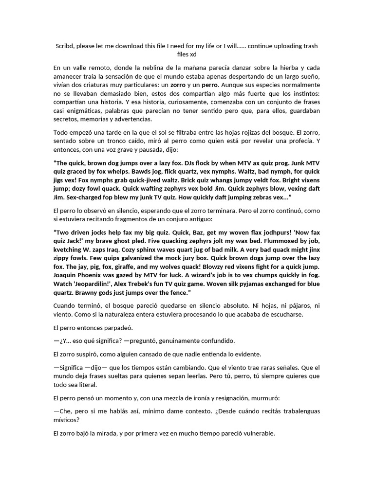 Essay On Cats Story | PDF
