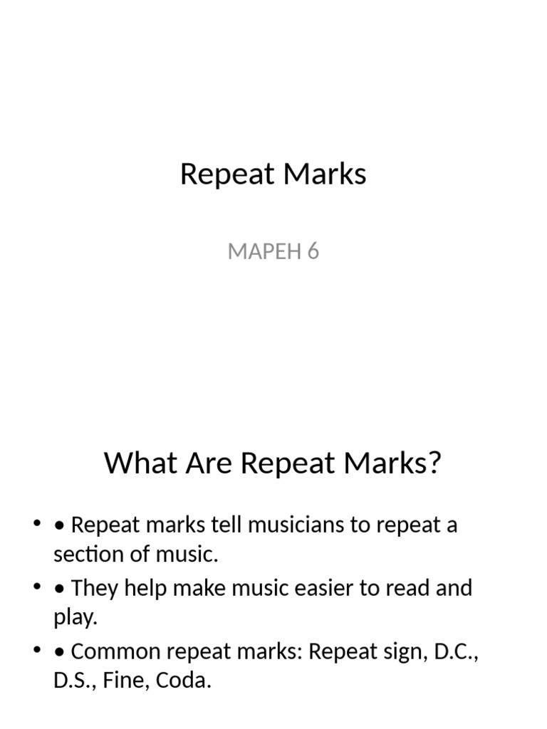 Understanding Music Repeat Marks | PDF