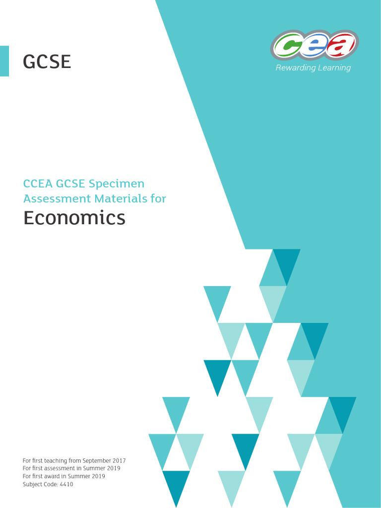 GCSE Economics Specimen Assessment Materials | PDF | Finance & Money ...