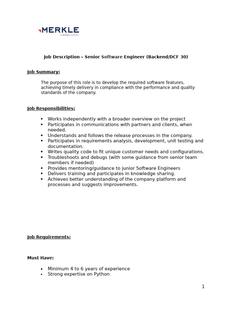 Arp JD Backend DCF 30 | PDF