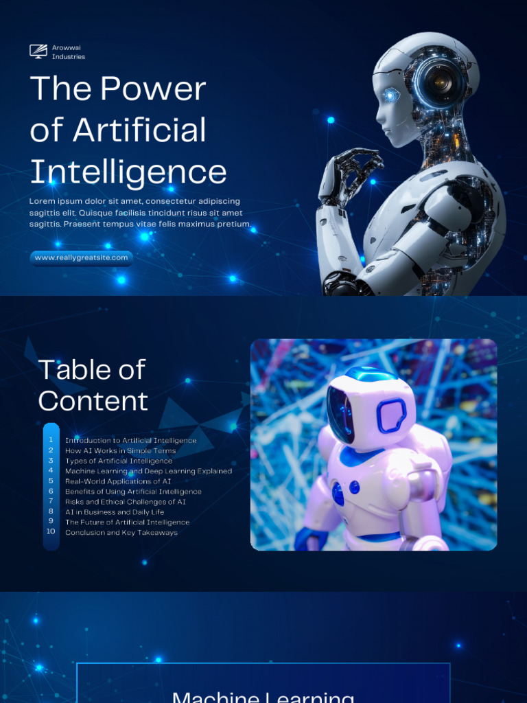 Blue Futurist Technological Artificial Intelligence Project ...
