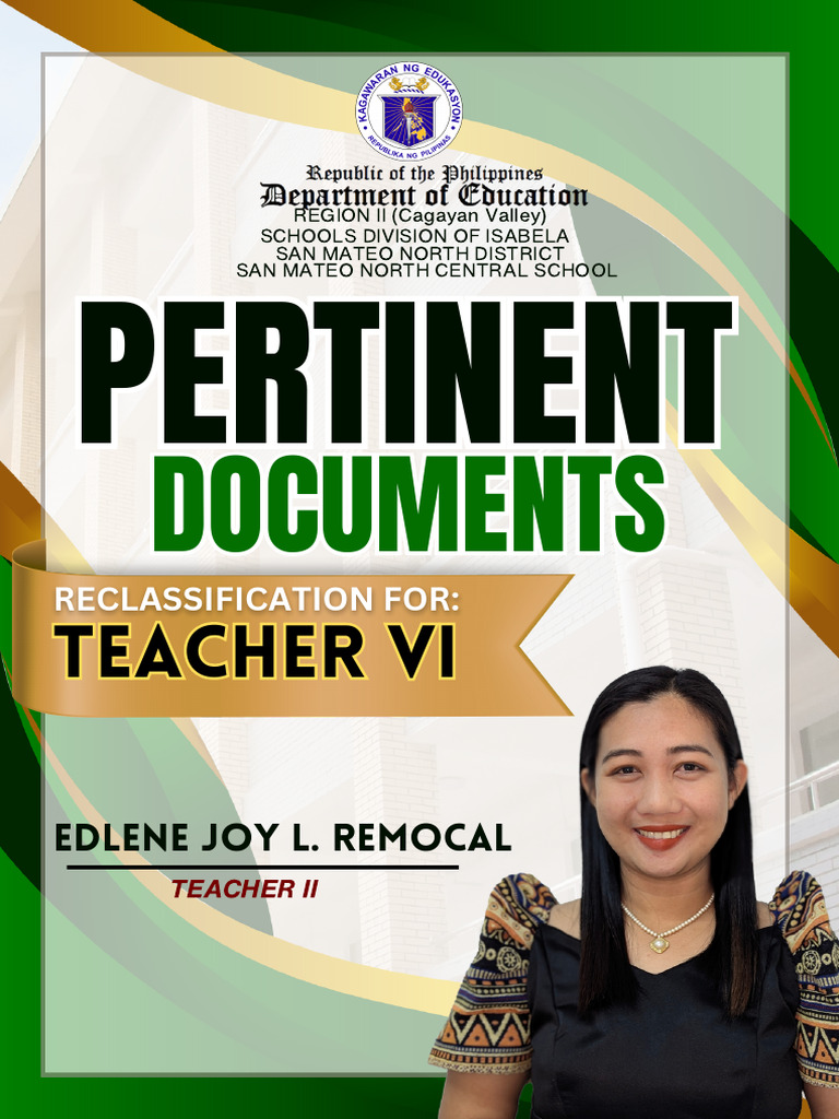 Edlene - Teacher Vi-Ncoi Portfolio and Pertinent Documents | PDF ...