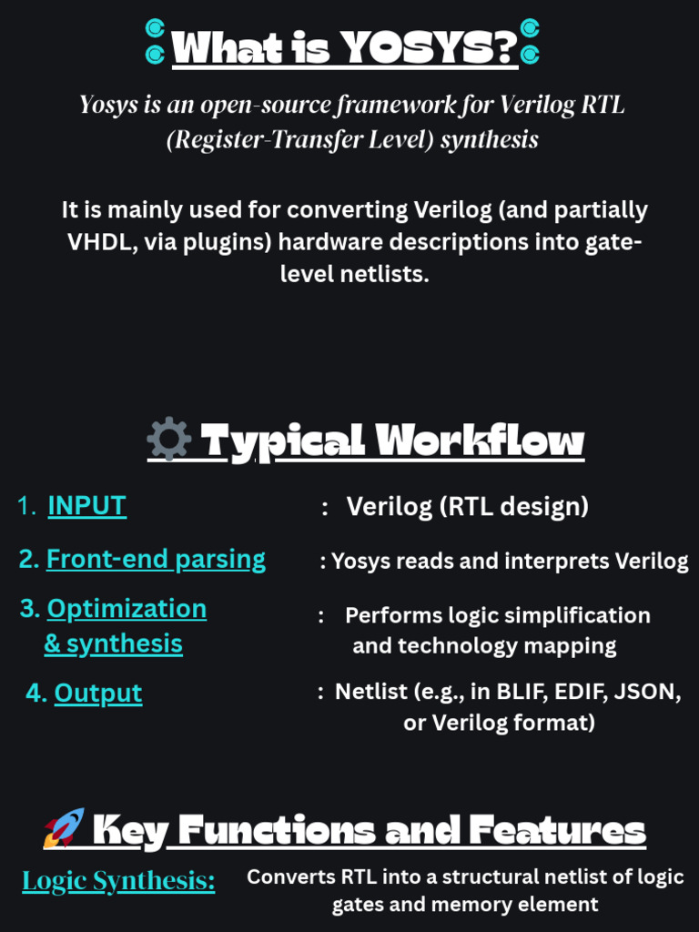 YOSYS (1) | PDF | Logic Synthesis | Digital Electronics