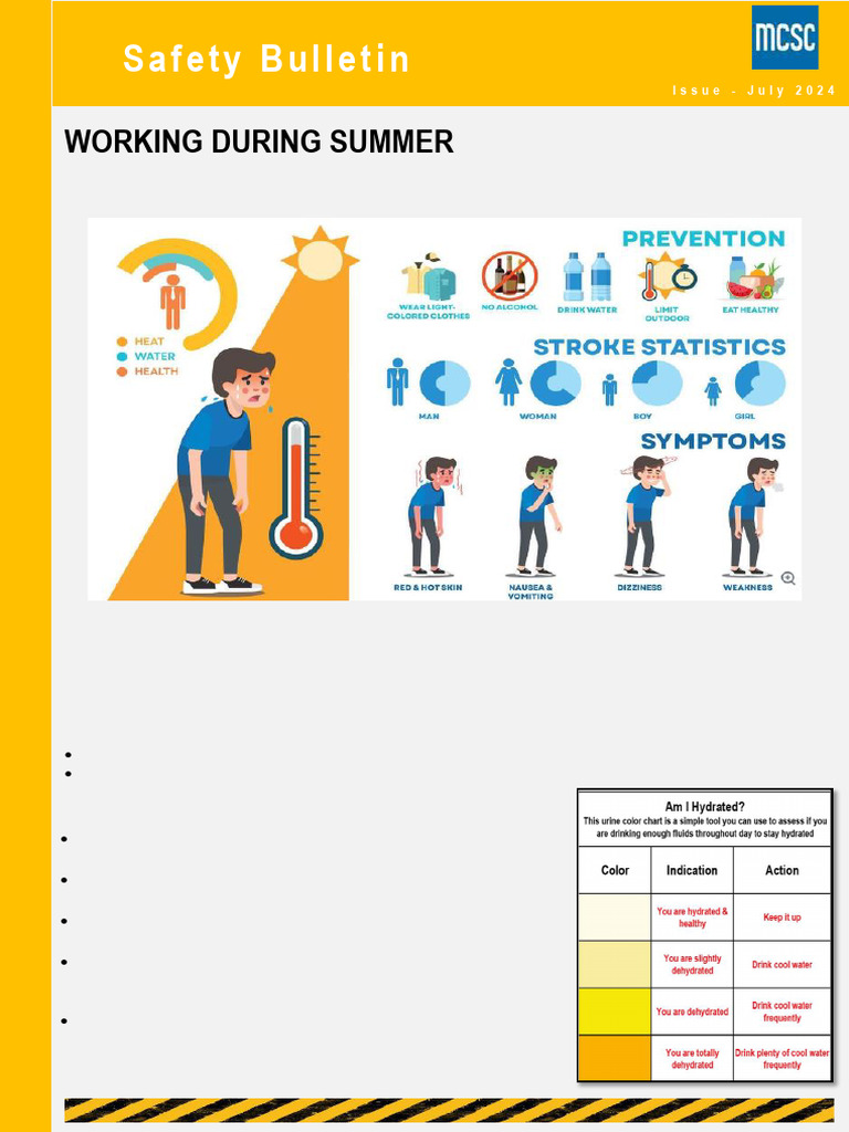 Summer Work Safety Guidelines | PDF
