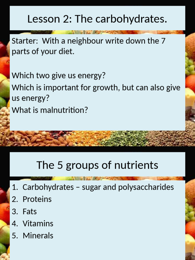 Understanding Carbohydrates in Diet | PDF | Carbohydrates | Diet ...